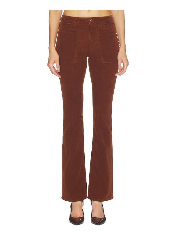 L'AGENCE l'agence sophie slim straight pant in brown.